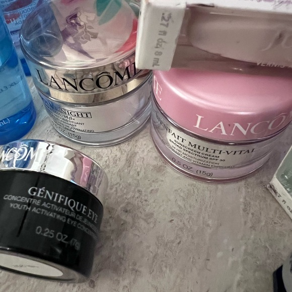 Lancome | Makeup | Lancome Skincare And Makeup Set With Colorful Pouch ...